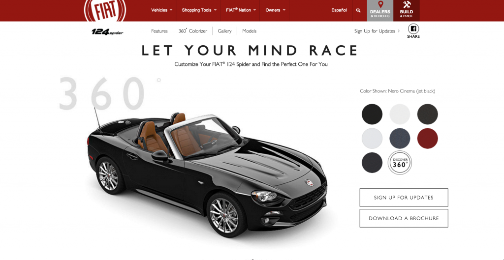 Personalize your own 124 Spider and Giulia with new online ...